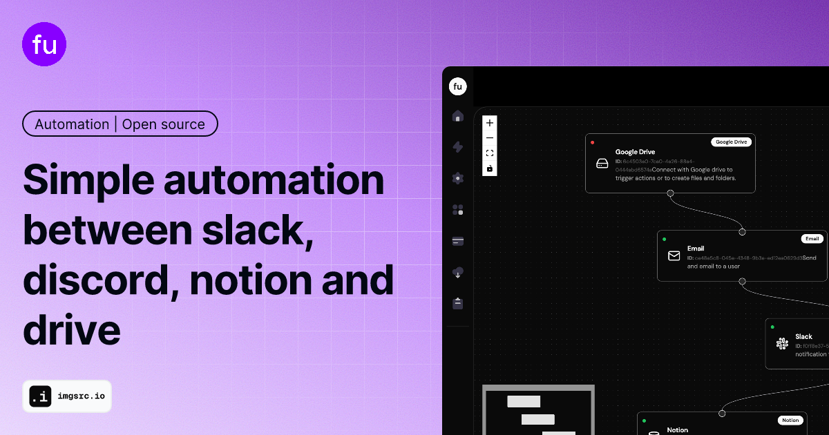Fuzzie | Open source automation tool for slack, discord, notion and drive